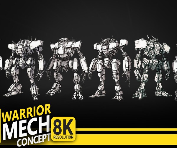 ArtStation - 350 Warrioir Mech Concept - Character References | 8K ...