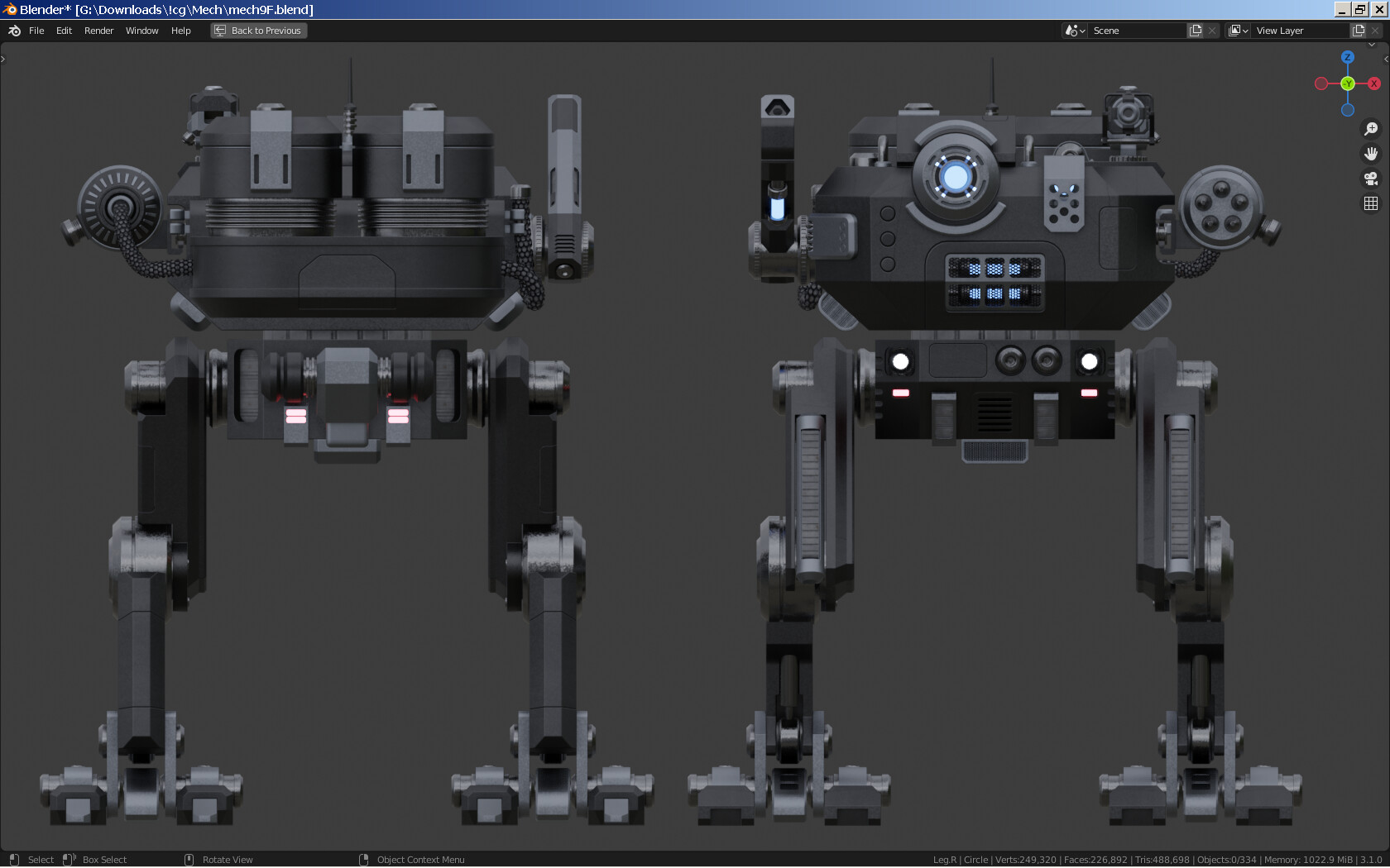 ArtStation - Sci-Fi Mech (with FK rig) | Resources
