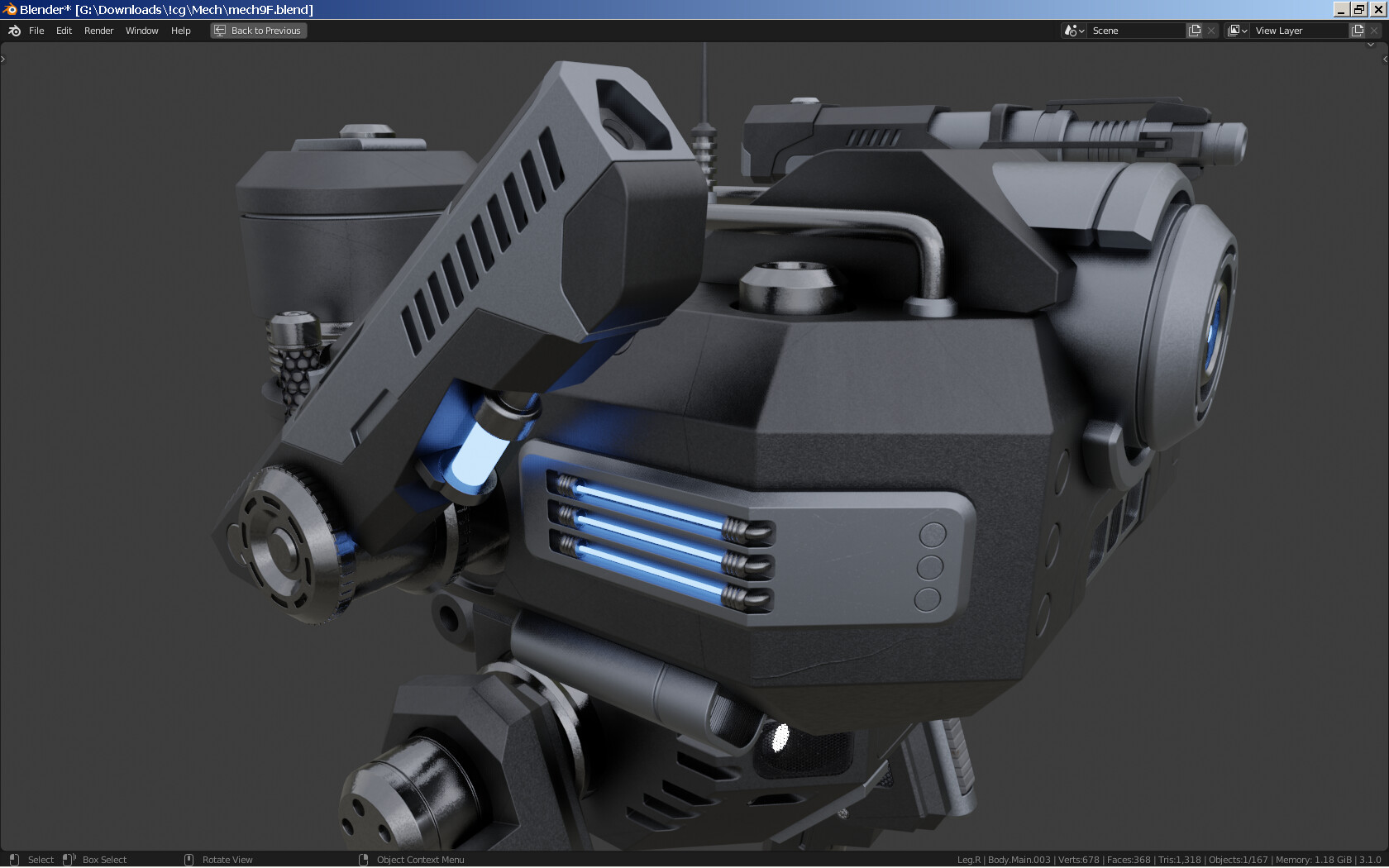 ArtStation - Sci-Fi Mech (with FK rig) | Resources