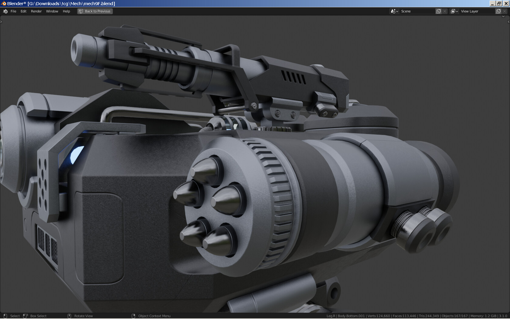 ArtStation - Sci-Fi Mech (with FK rig) | Resources