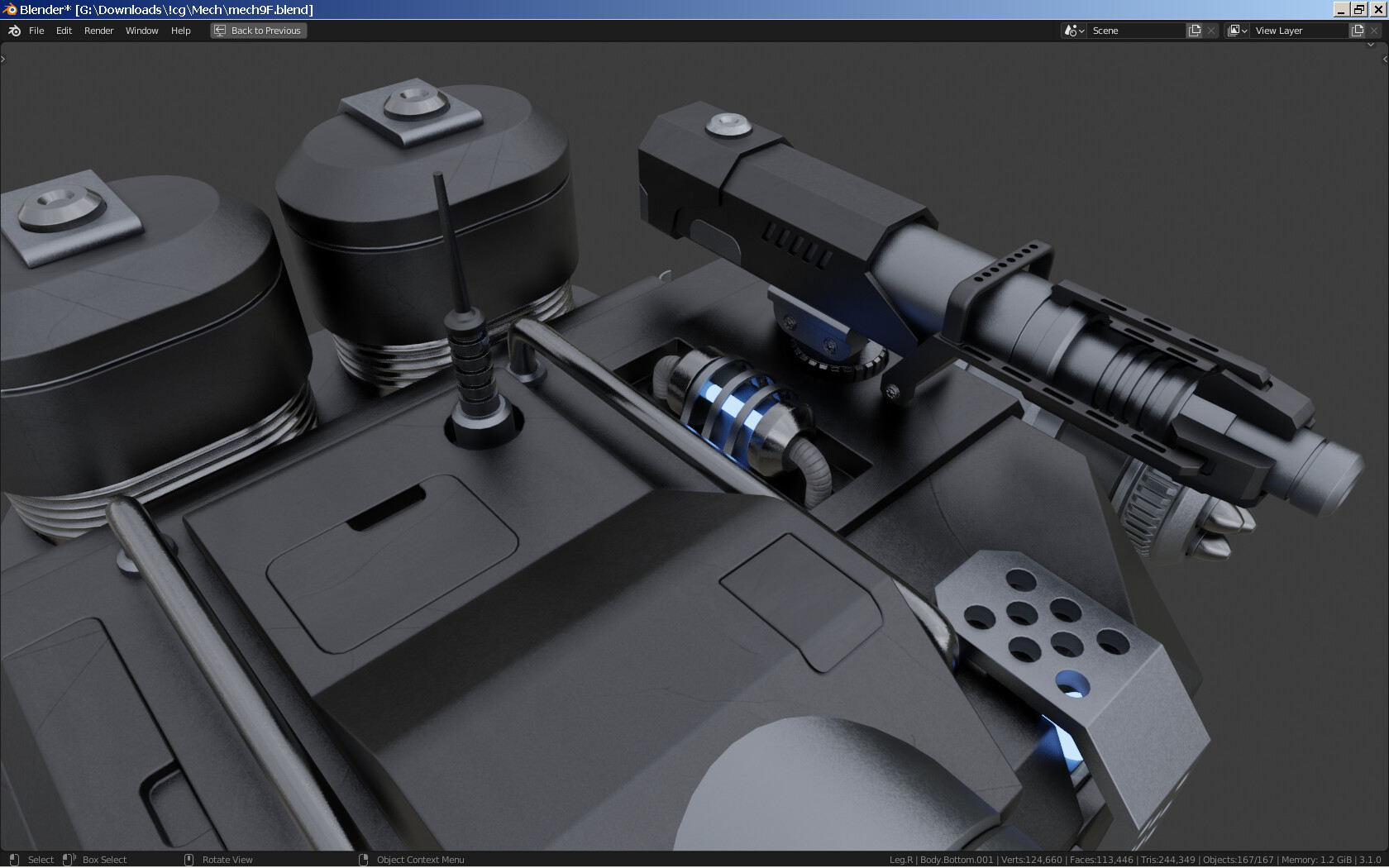 ArtStation - Sci-Fi Mech (with FK rig) | Resources