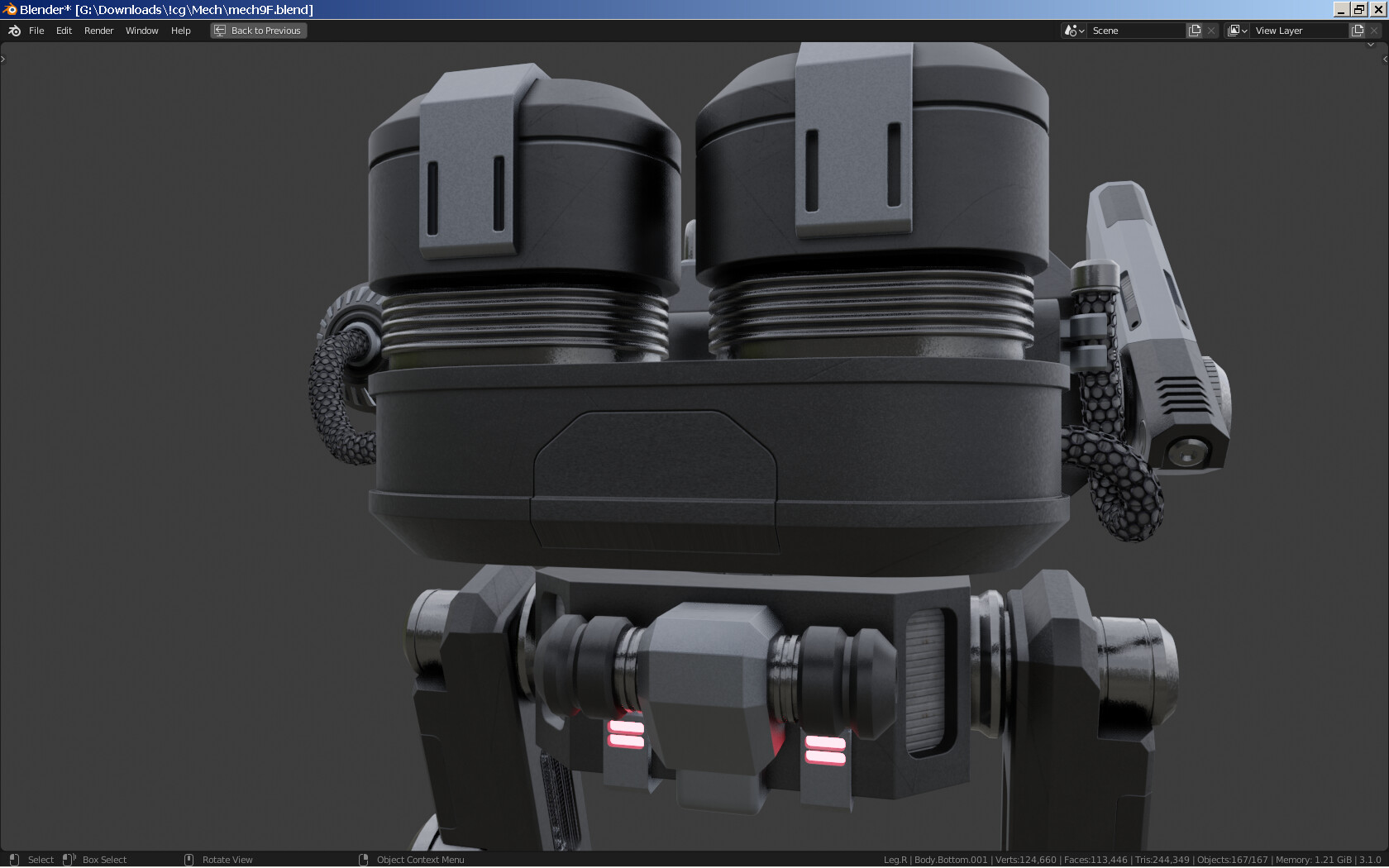ArtStation - Sci-Fi Mech (with FK rig) | Resources