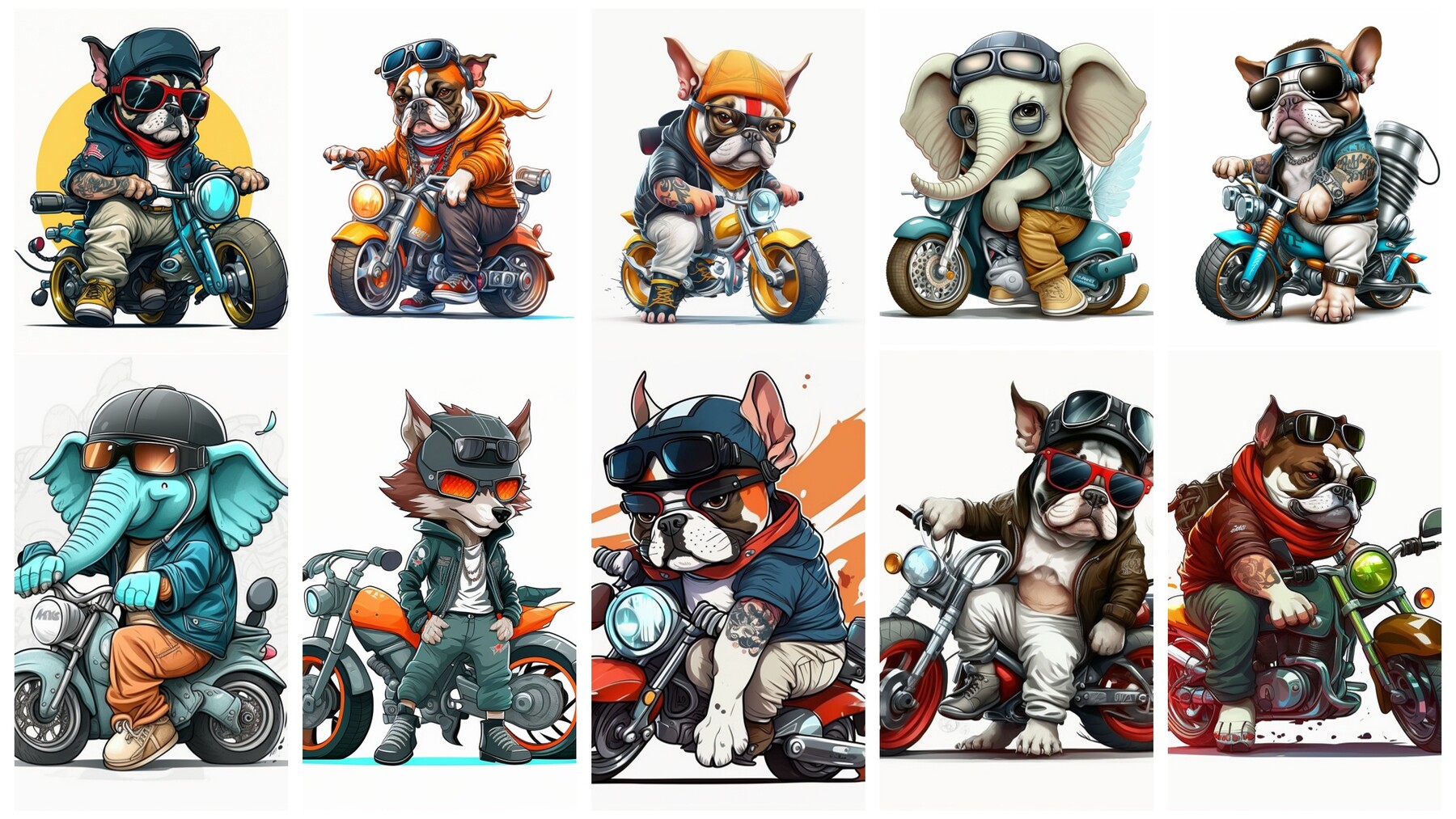 ArtStation - 100 Animal Bikers | Artworks
