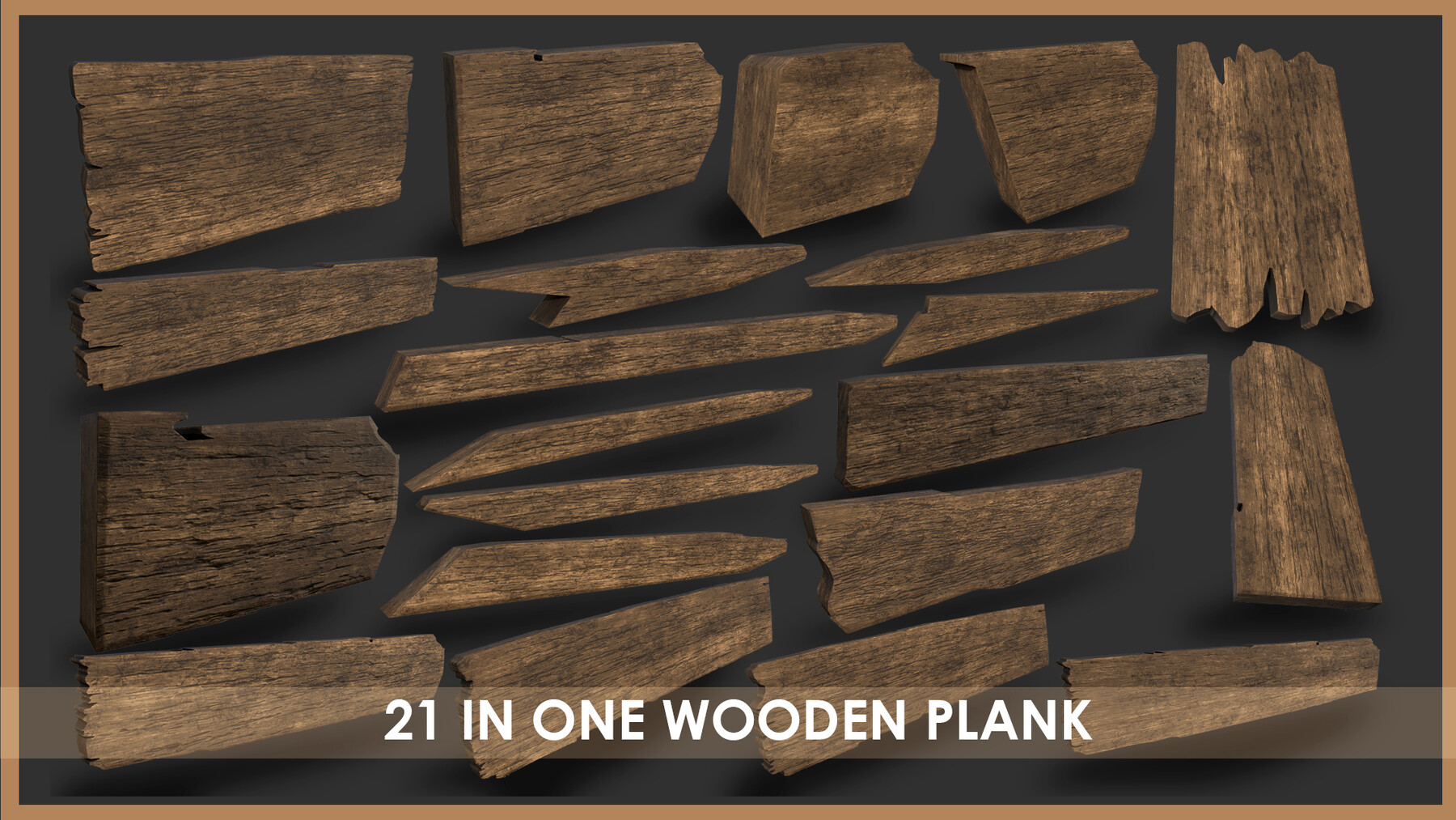 ArtStation - Wooden Plank Pack 21in1 | Game Assets