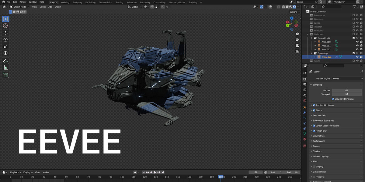 ArtStation - Procedural Spaceship Generator (Blender v3.4.0+) | Resources