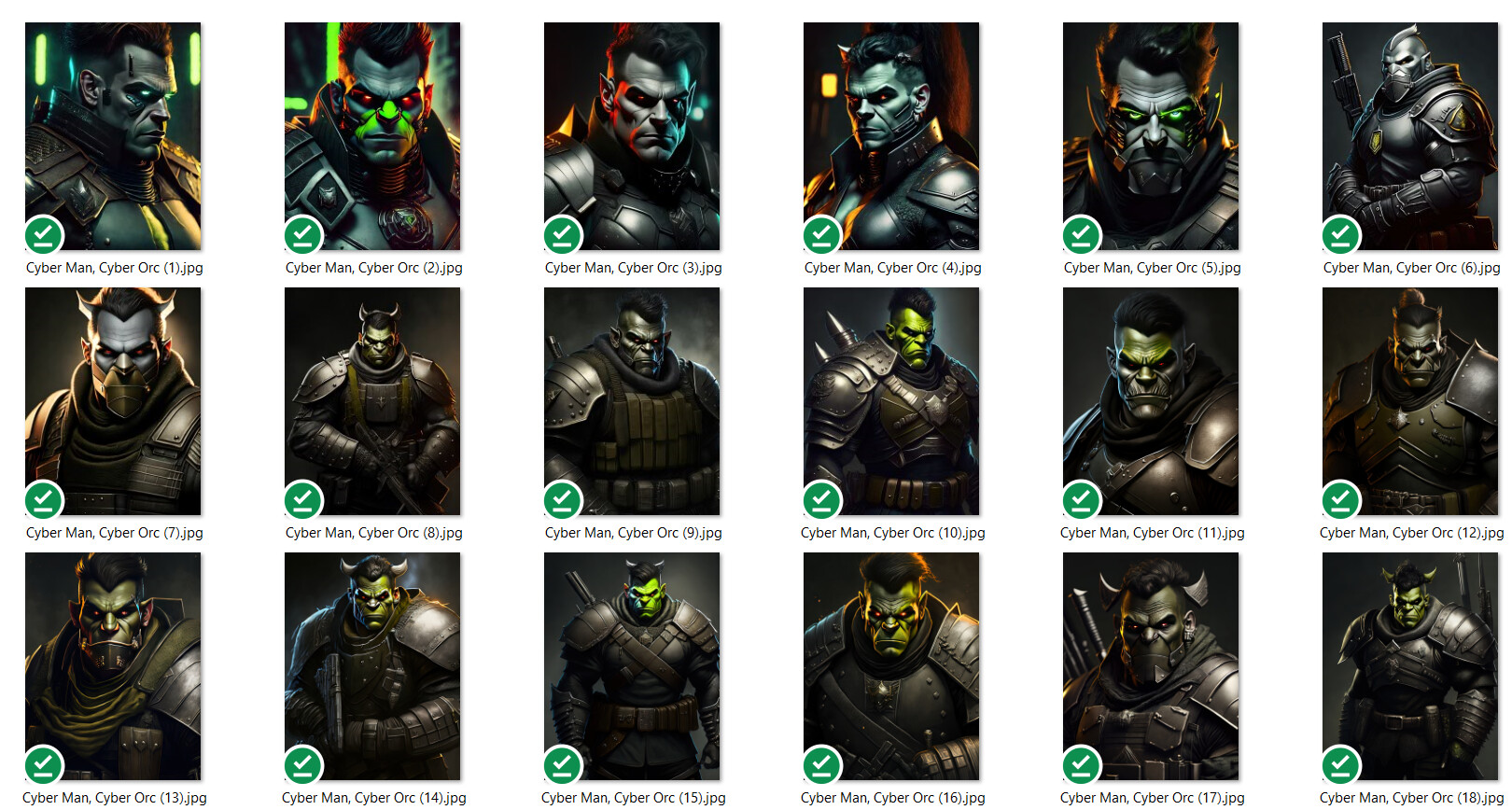 ArtStation - 210 arts - Cyber Man, Cyber Orc - Concept Reference Pack ...