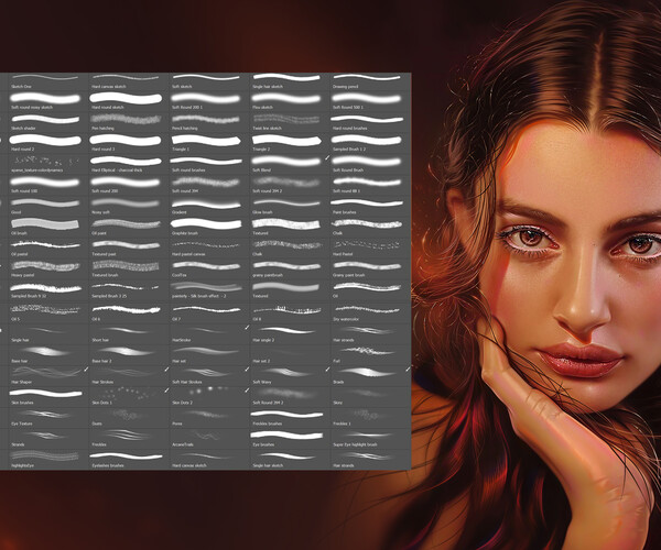 ArtStation - Portrait Brushes for Photoshop and Procreate | Brushes