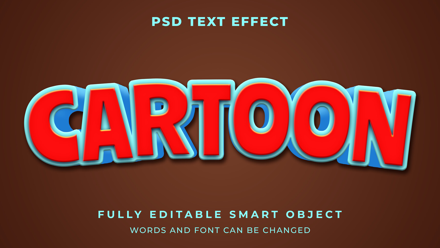 ArtStation - 3D Cartoon. PSD fully editable text effect. Layer style ...