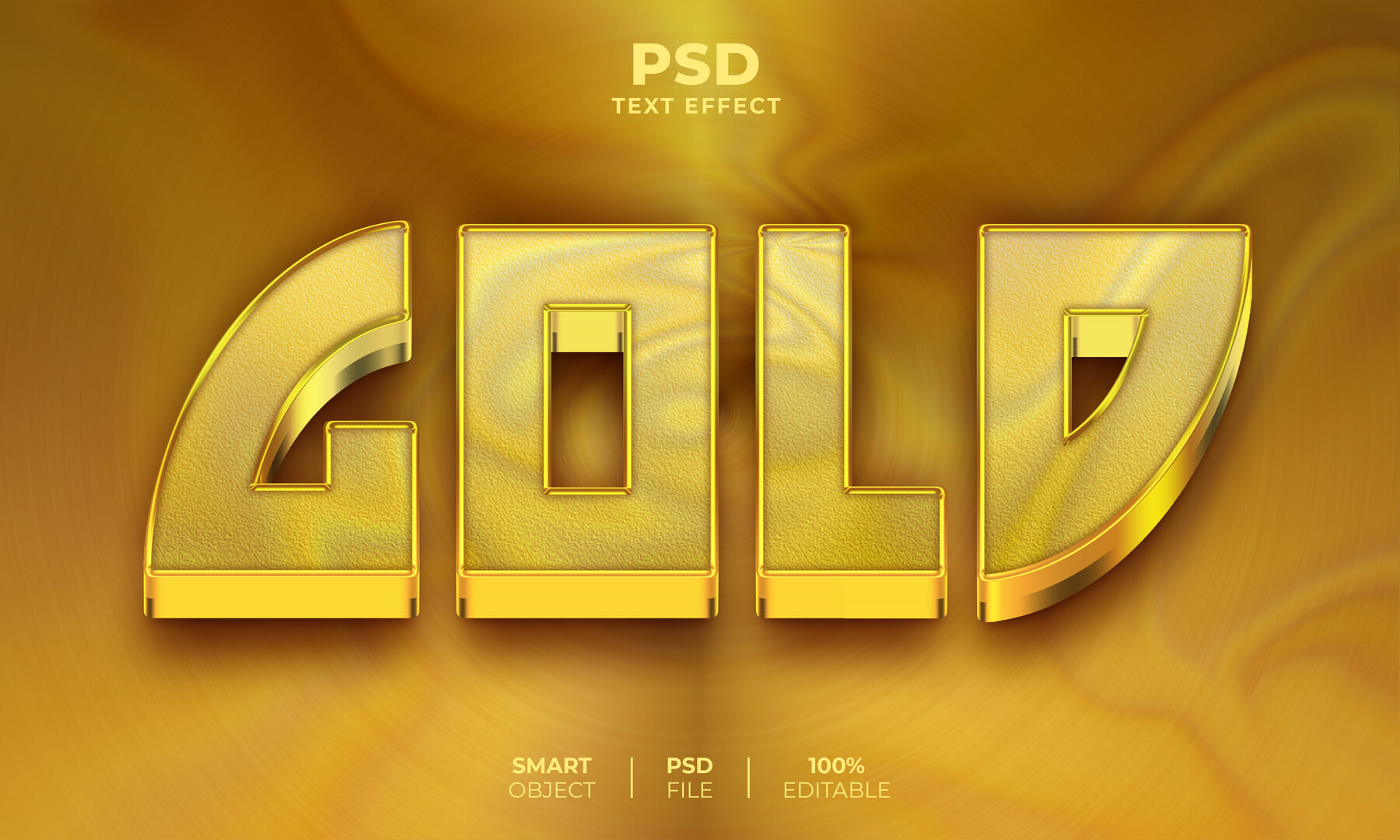 ArtStation - 3D Gold. PSD fully editable text effect. Layer style PSD ...