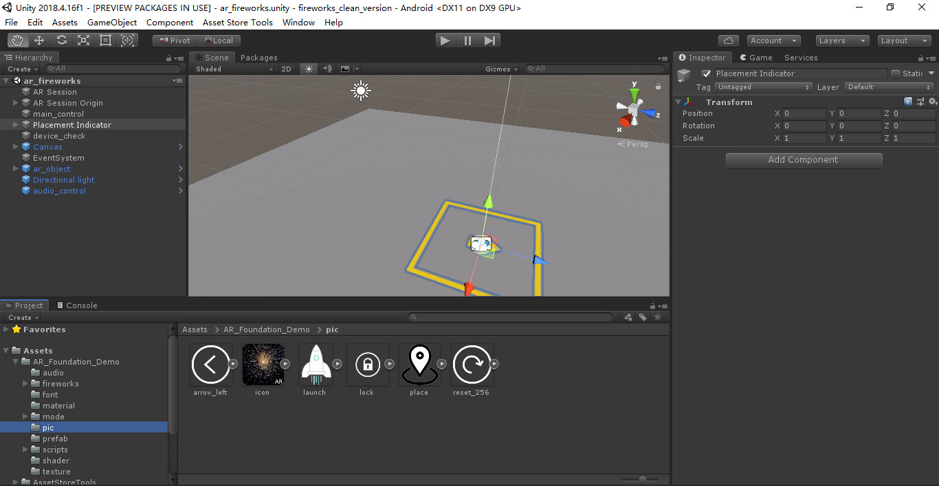 ArtStation - Unity Template - AR Fireworks | Game Assets
