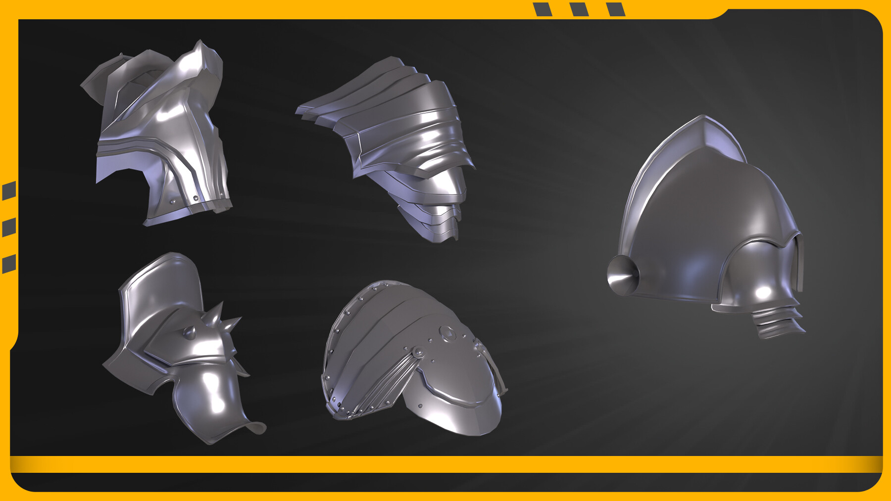ArtStation - 25 Shoulder Base Mesh | Game Assets