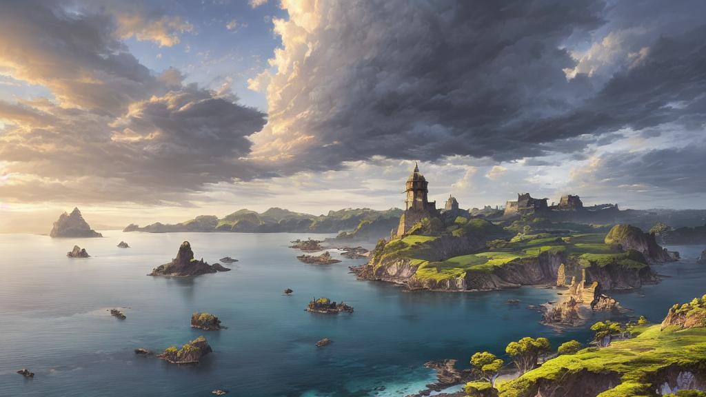 ArtStation - Background Collection Pact - "Archipelago" | Artworks