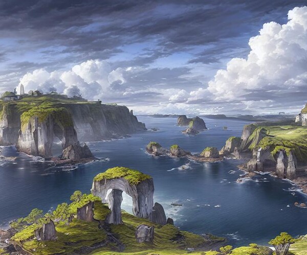ArtStation - Background Collection Pact - "Archipelago" | Artworks