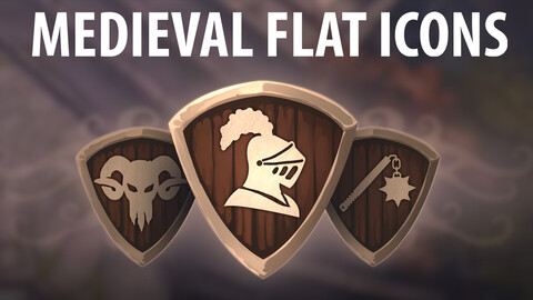 ArtStation - Medieval Flat Icons | Game Assets