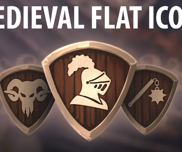 ArtStation - Medieval Flat Icons | Game Assets