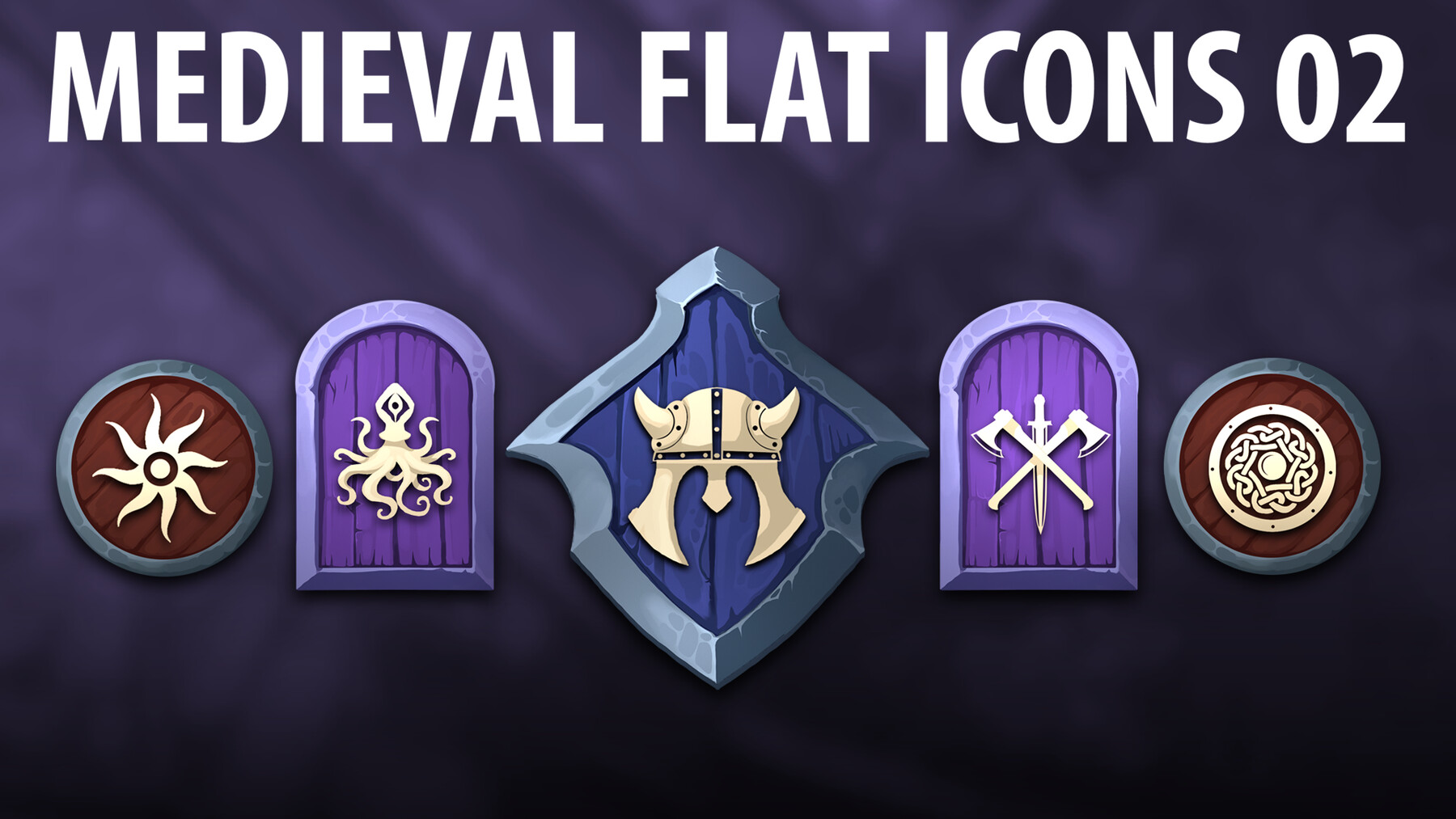 ArtStation - Medieval Flat Icons 02 | Game Assets