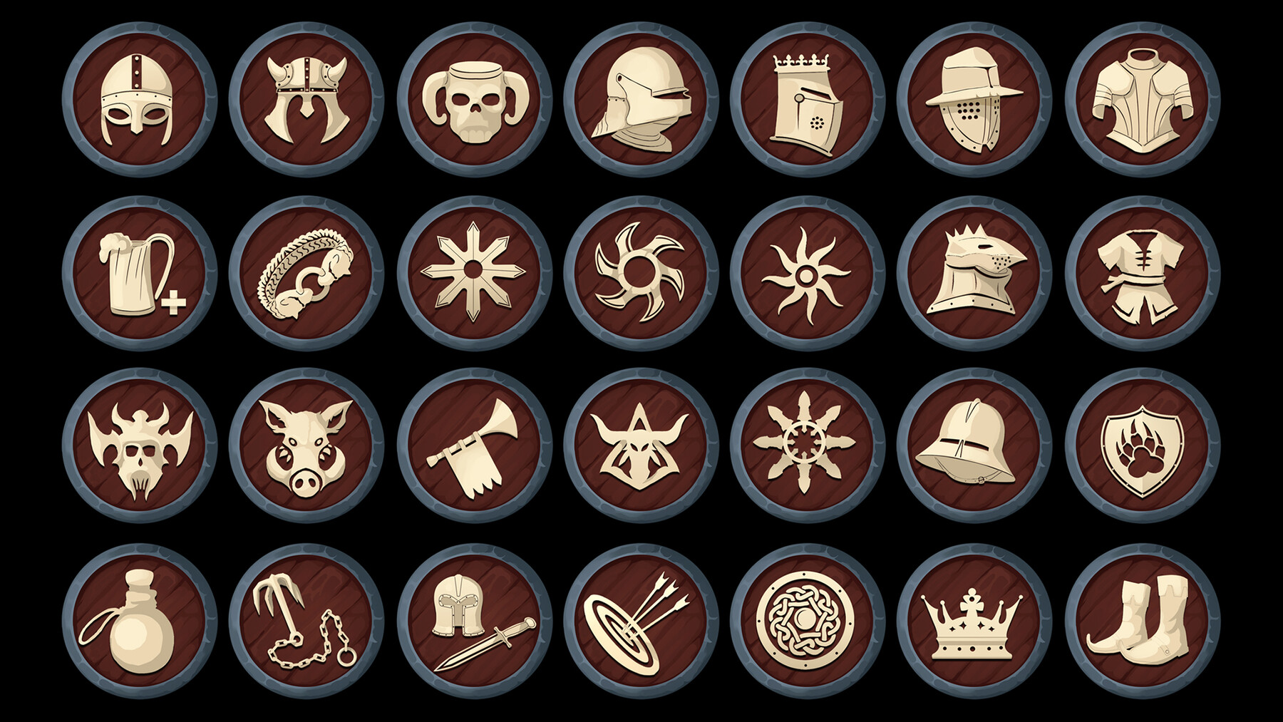 ArtStation - Medieval Flat Icons 02 | Game Assets