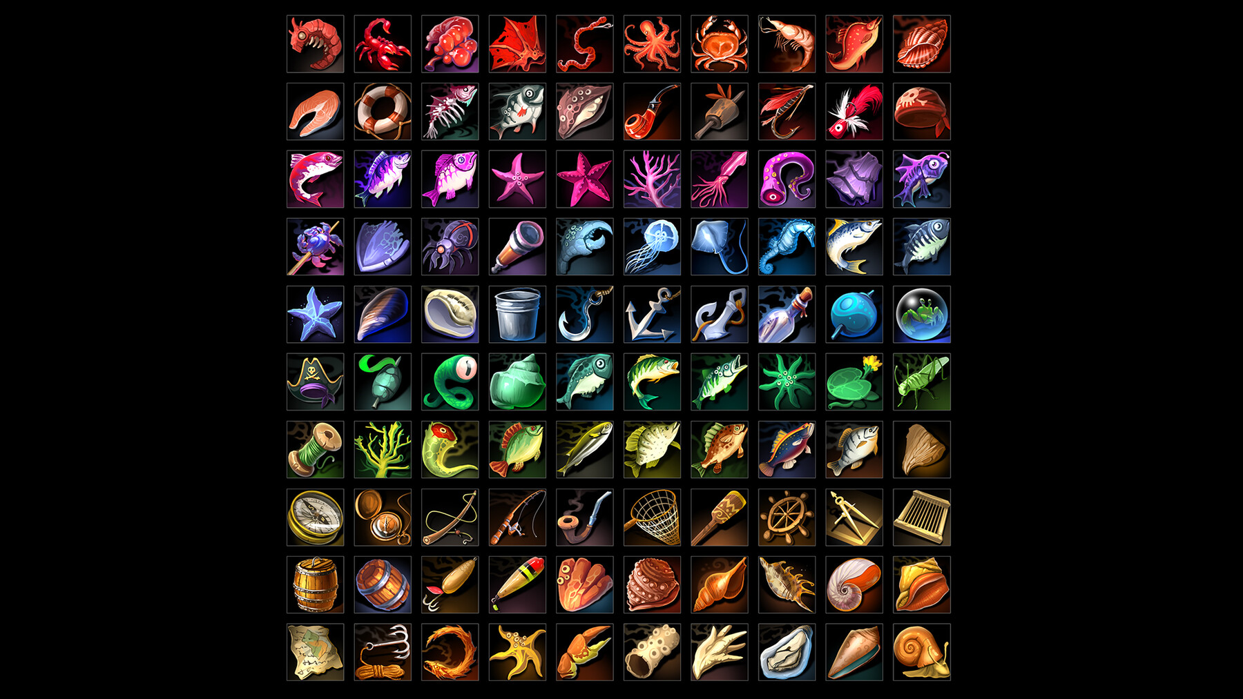 ArtStation - RPG Fishing Icons 02 | Game Assets