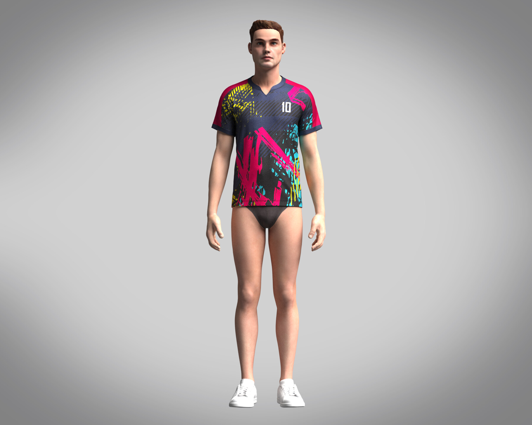 ArtStation - Mens Soccer Multi color Jersey Player-10 | Resources