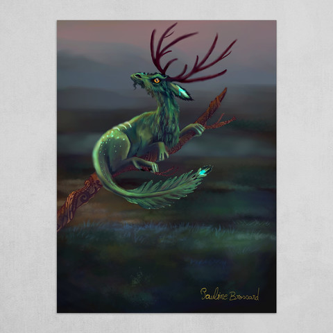 Dragon deer by Pauline Brossard