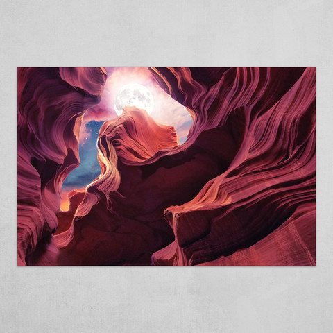 Grand Canyon with Space & Full Moon Collage III by 👽 ARTenyo