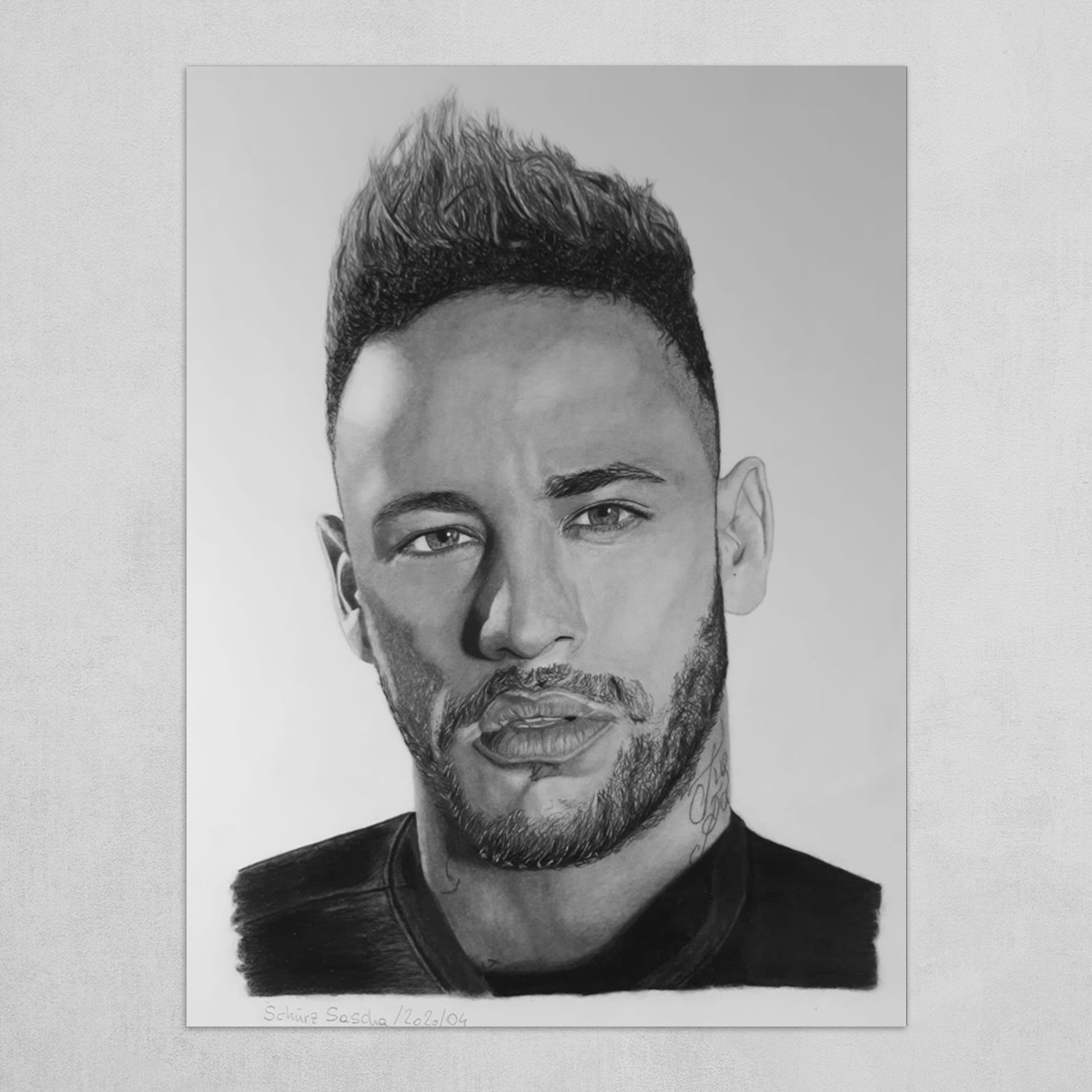 how to draw neymar picture