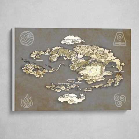 Avatar: The Last Airbender World Map by James Nalepa