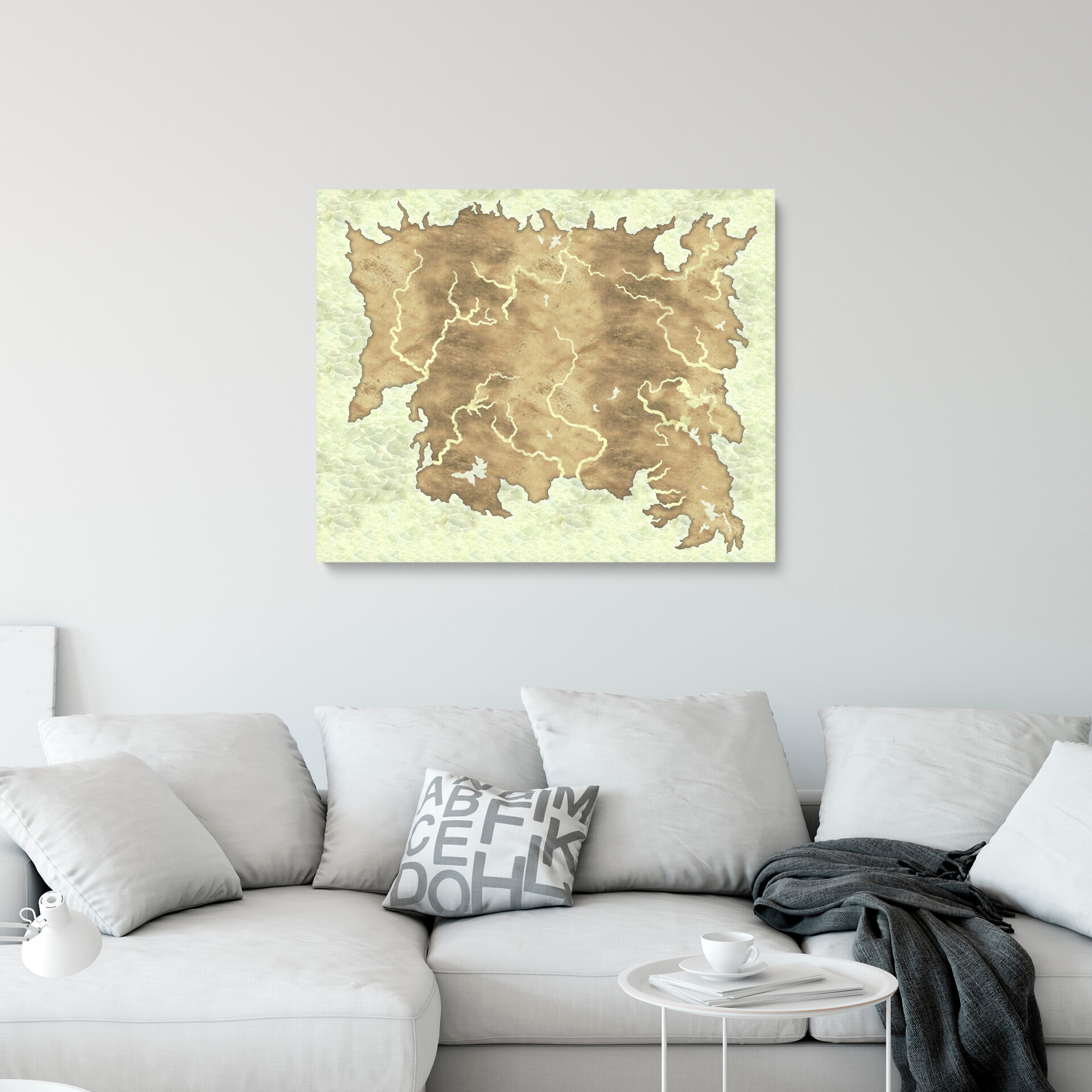 Tiffany Munro - Blank Fantasy Continent Map