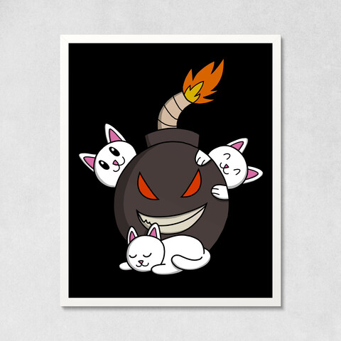 Evil White Cat Bomb by Alexander Morales