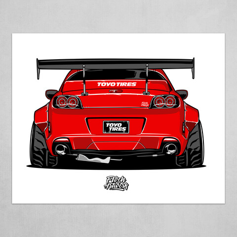 Mazda Rx8 Pandem (Red) by Flvsh Artwork