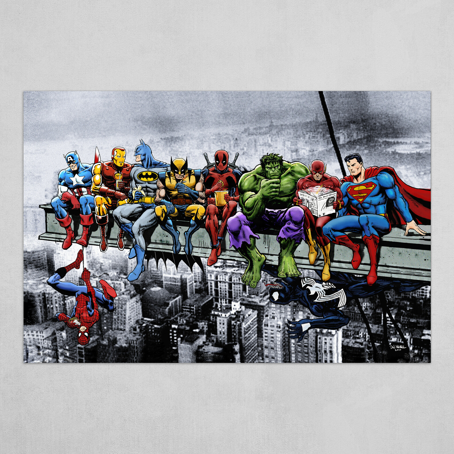 Dan Avenell - Marvel and DC Superheroes Lunch Atop A Skyscraper