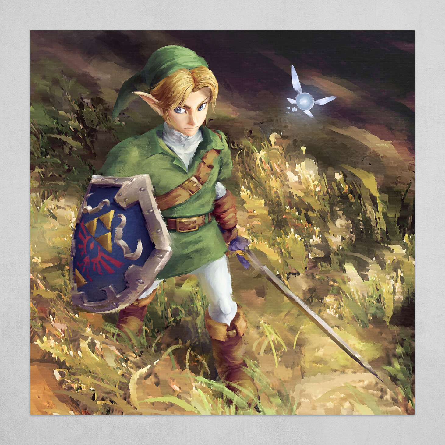 Retro Game Art - Link and Navi