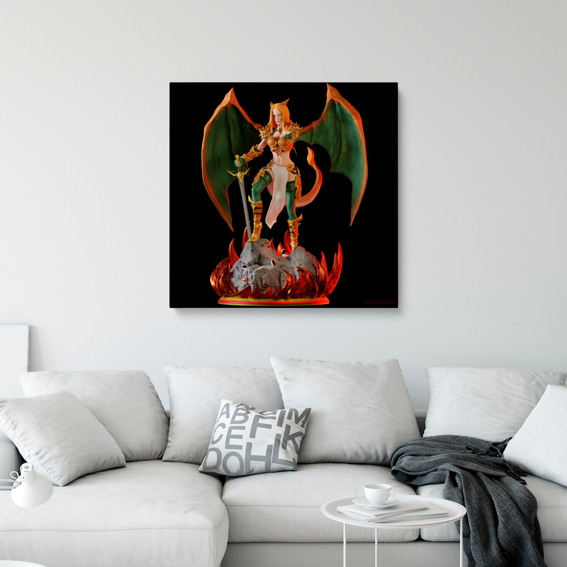 Jose Gatica 3D - Charizard humanized