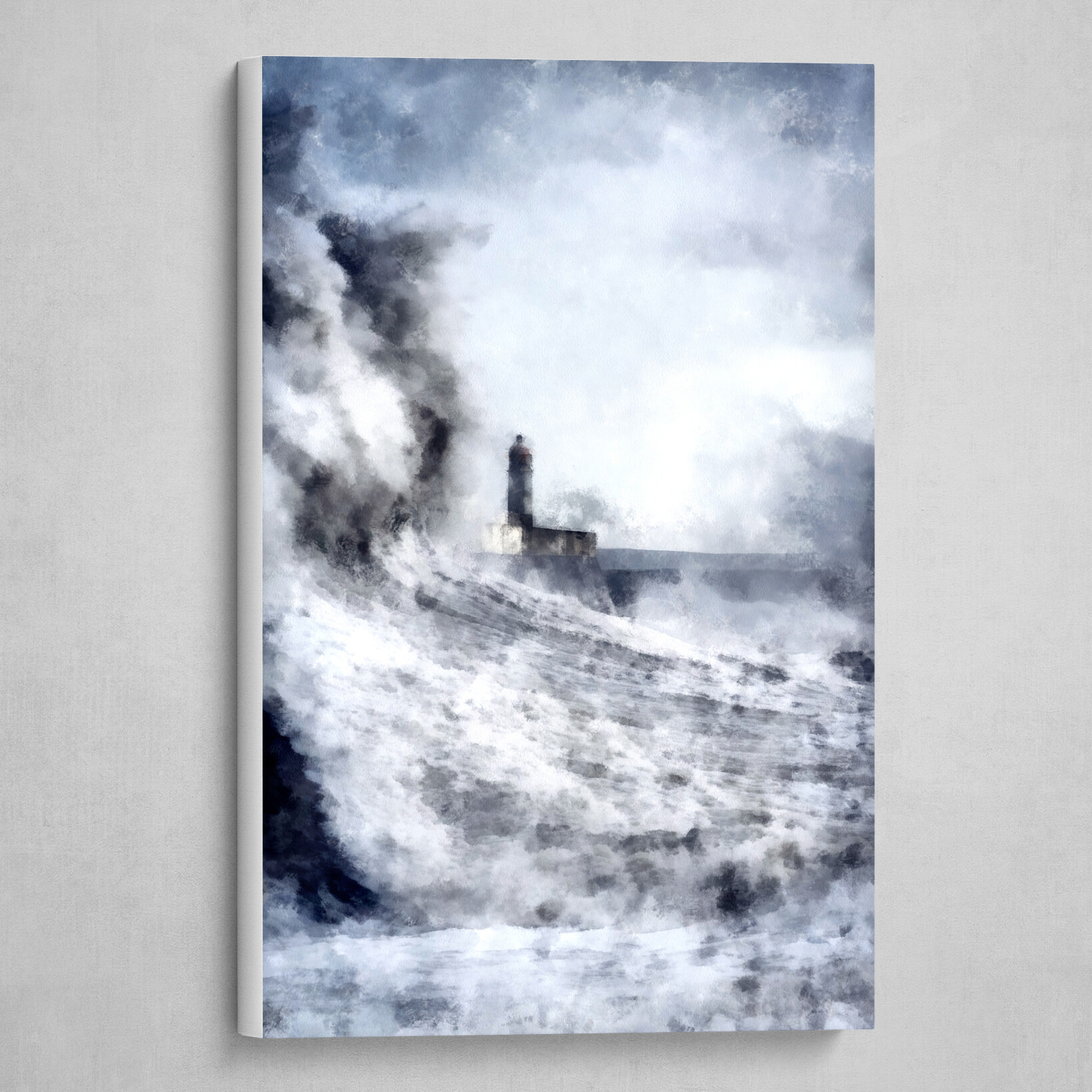 Jean-Michel Baugh - A breaking wave of a stormy ocean surrounds a ...