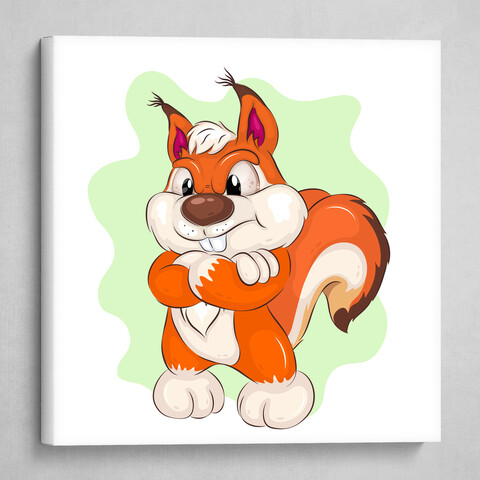 angry cartoon squirrel