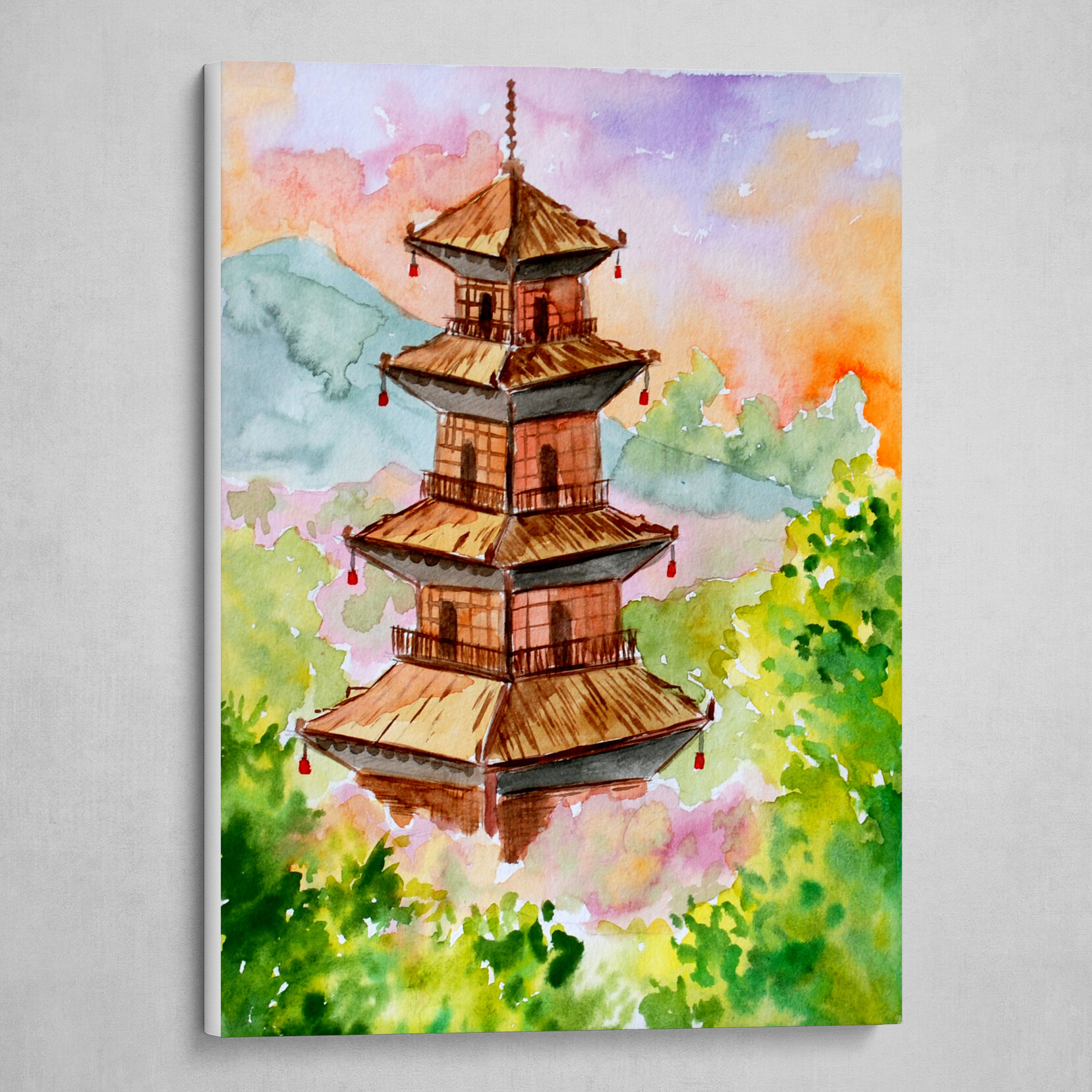Sebastian Grafmann - Japanese Pagoda in Spring Forest