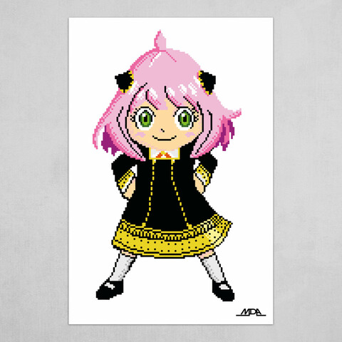 Anya Forger Cute Pixel Art by KianMDA