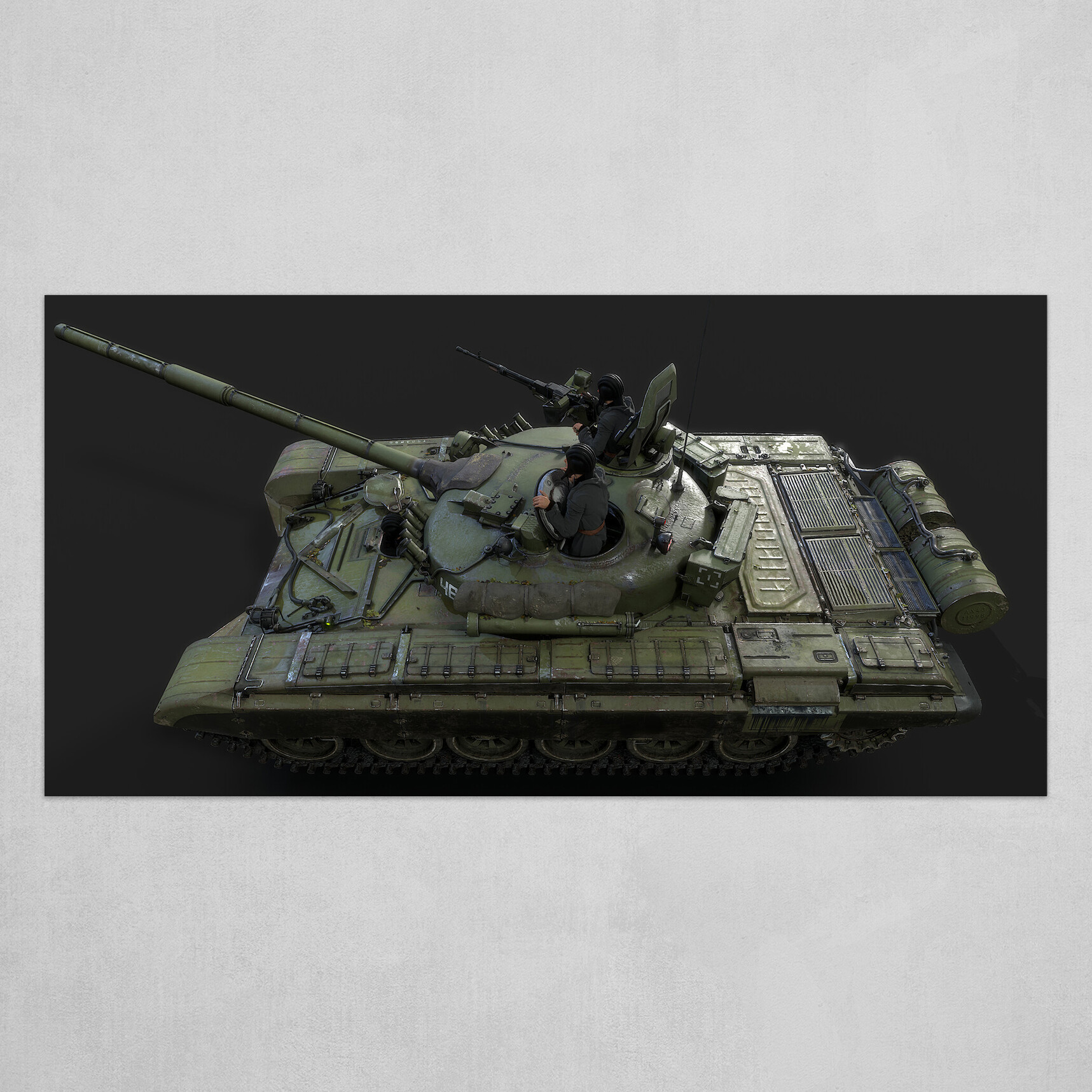 RenderDock - T-72A main battle tank with crew