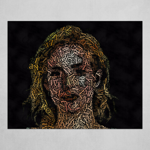 Typography woman portrait by Bachir Reddioui