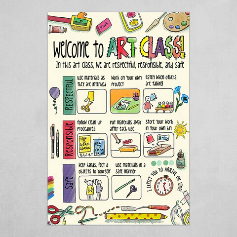 Generic Debra Benn Teacher Welcome To Art Class Poster, Poster Unframed ...