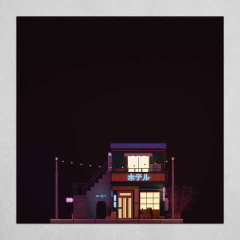 Japanese house at night by Nyra