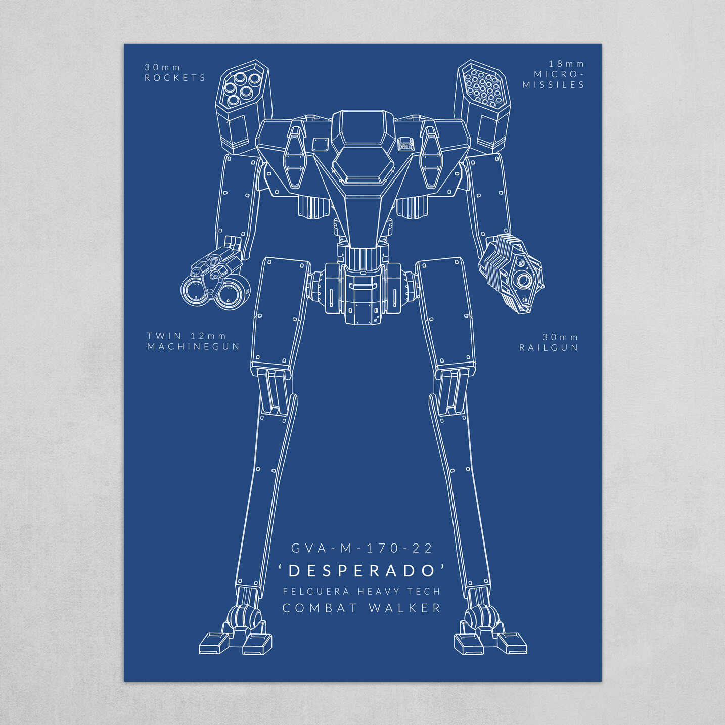 Nicholas Lim - 'Desperado' Mech Blueprints