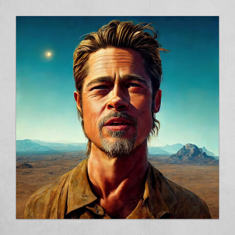 Lost In Dune Series ft. Brad Pitt - (Pop Surrealism) by Verdant_Muse