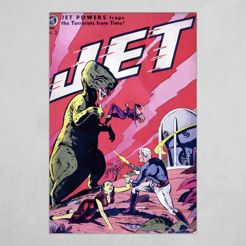 Vintage Retro Comics: Jet -Captain laser vs Trex on Mars! by AtomAtomAtom