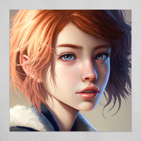 Ginger girl portrait by Denis Vinc