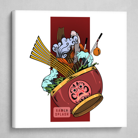 Ramen Splash Daruma Bowl by Atanas Popovski