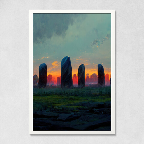 Stonehenge - stone idols by Dmitry Bakumenko