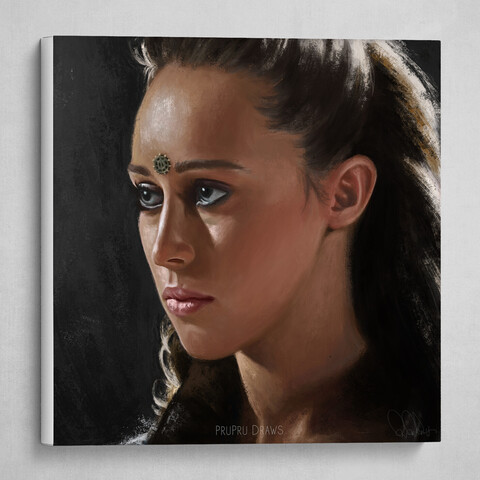 Commander Lexa from The 100 fan art painting by PruPru Draws