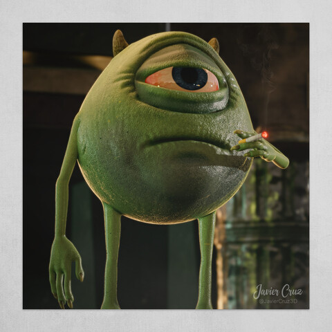 Mike Wazowski - Monsters, Inc. by Javier Cruz