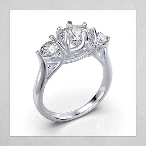 Diamond Trilogy Ring Design by Pierre Tufenkjian